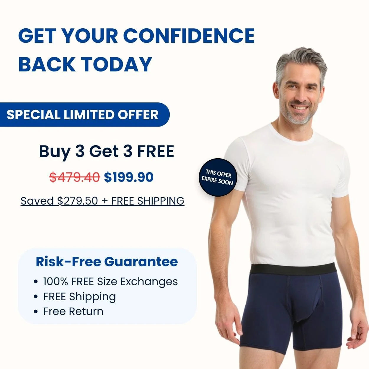 Men's Ultra-Absorbent Incontinence Boxer Briefs – Guardian Underwear